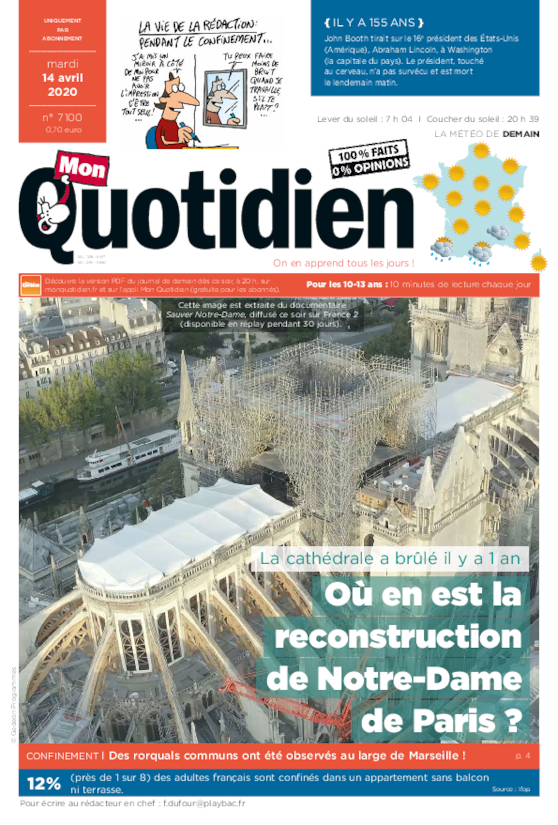 Mon Quotidien, abonnement dès 10 ans | Boutique PlayBac Presse