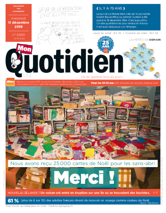 Abonnement à Mon Quotidien, quotidien pour enfants dès l'âge de 10 ans ...
